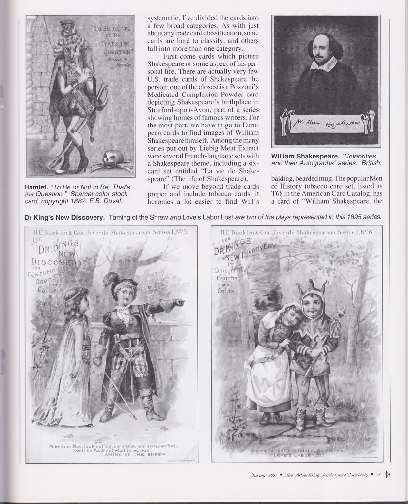 Bard Cards: William Shakespeare’s Role in Victorian Advertising | by ...