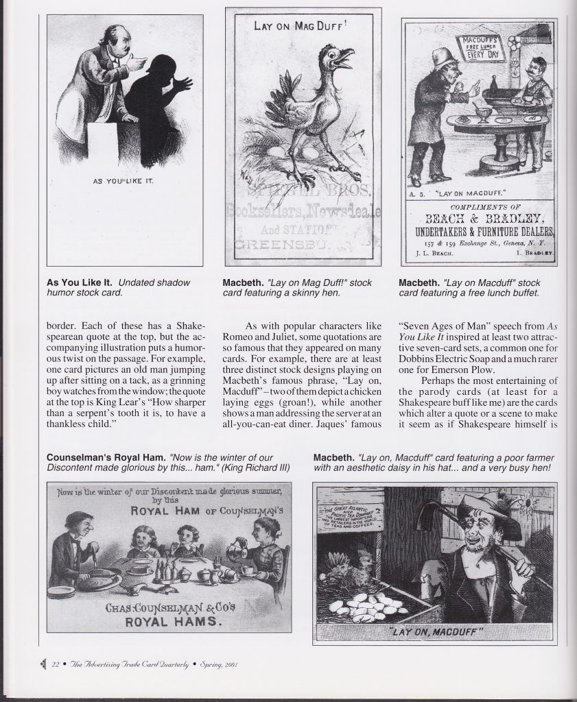 Bard Cards: William Shakespeare’s Role in Victorian Advertising | by ...